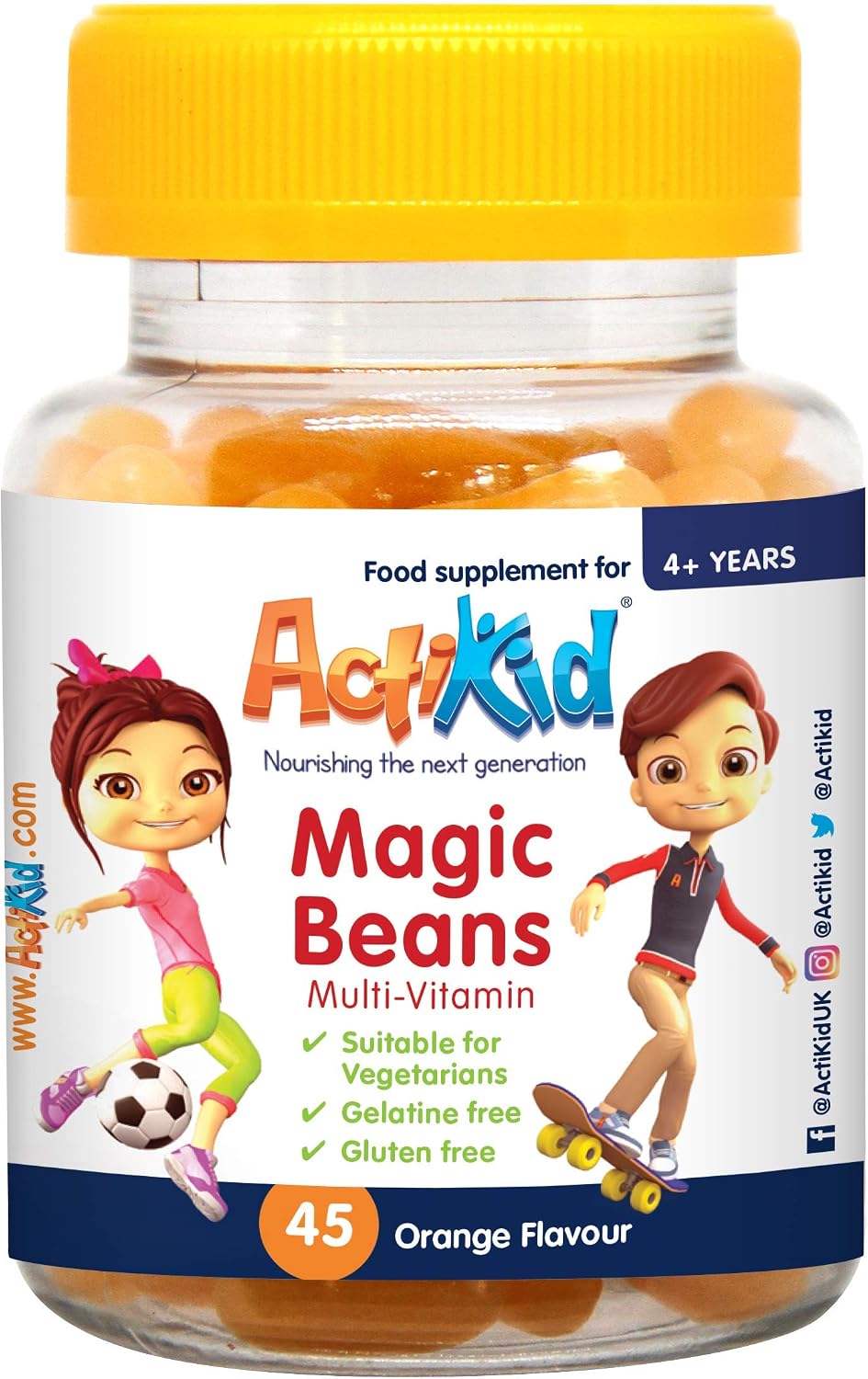 Special Offer 2X ActiKid Magic Beans Multivitamin 45 Orange Flavour ...