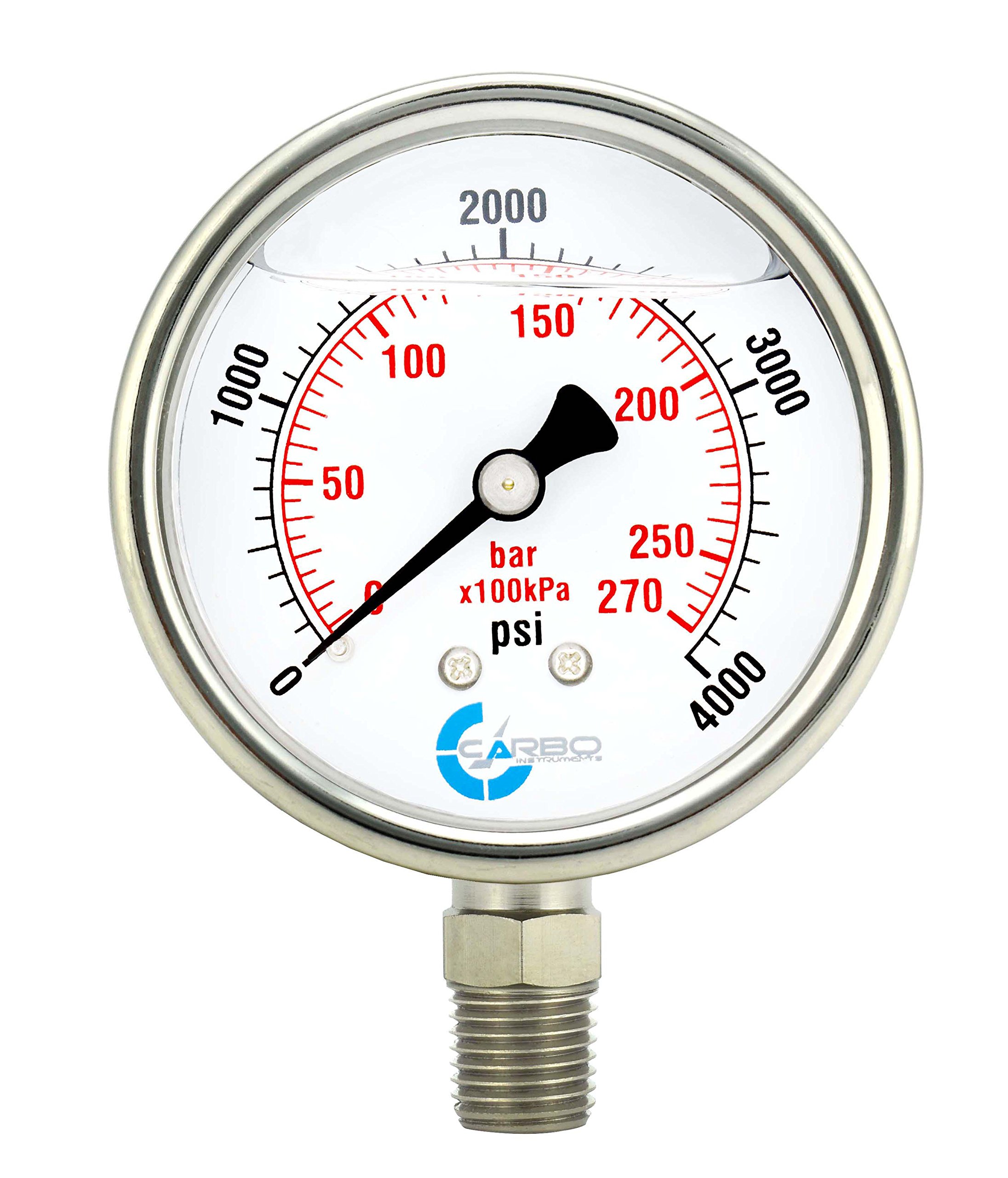 Mua Stainless Steel Pressure Gauge Dual Display (0-4000 psi/kPa) - 2 1 ...