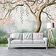 VGHUYEVOGERE Modern Wall Murals 3D Flowering Tree Willow Branches for ...
