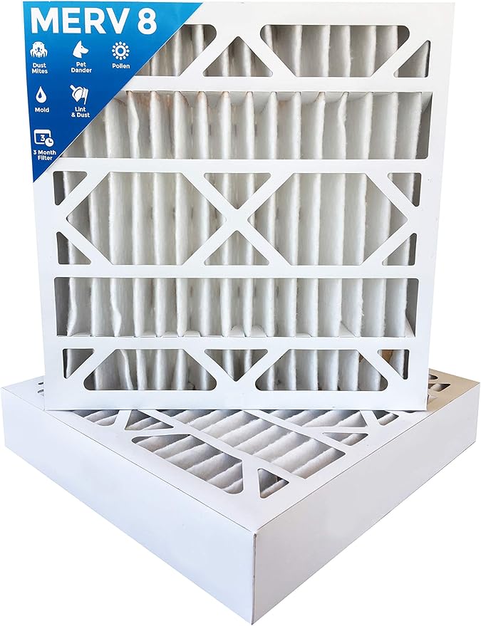 20x24x4 MERV 8 AC Furnace 4" Inch Air Filters. 6 Pack. (Actual Size: 19 ...