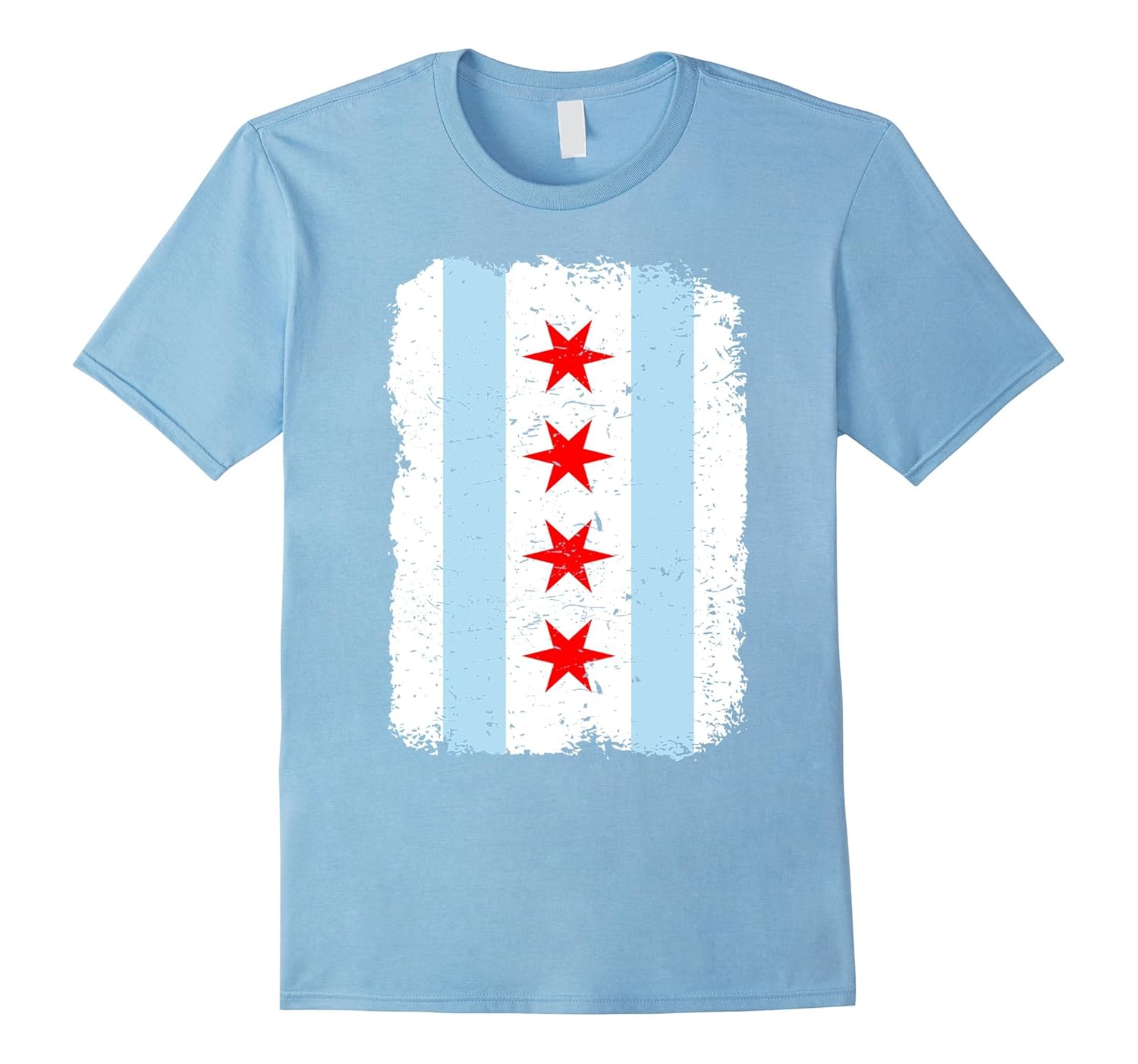 Chicago Flag Vintage Distressed T-Shirt