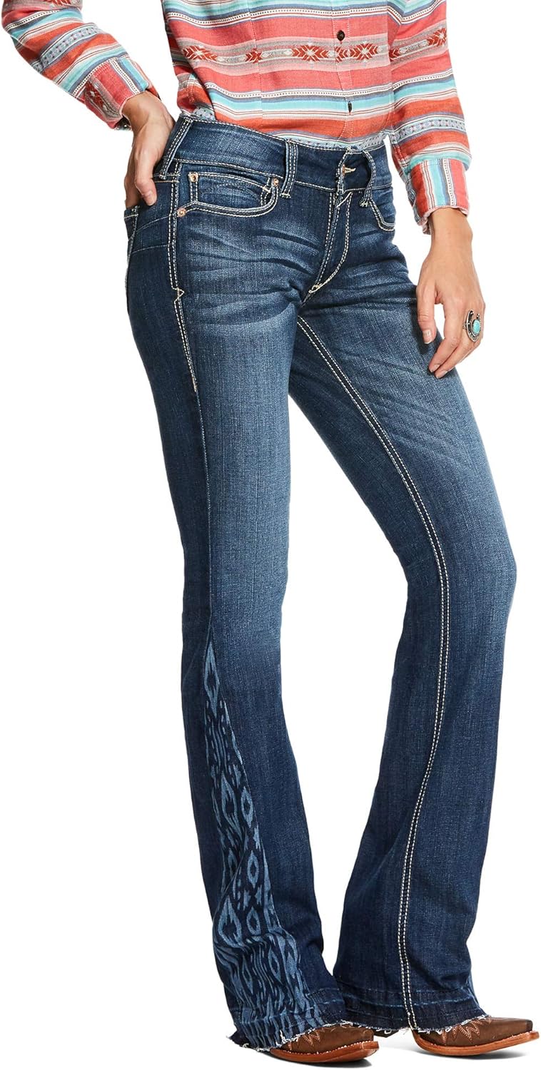 ARIAT Women's R.e.a.l. Perfect Rise Stretch Ikat Boot Cut Jean Audrey ...