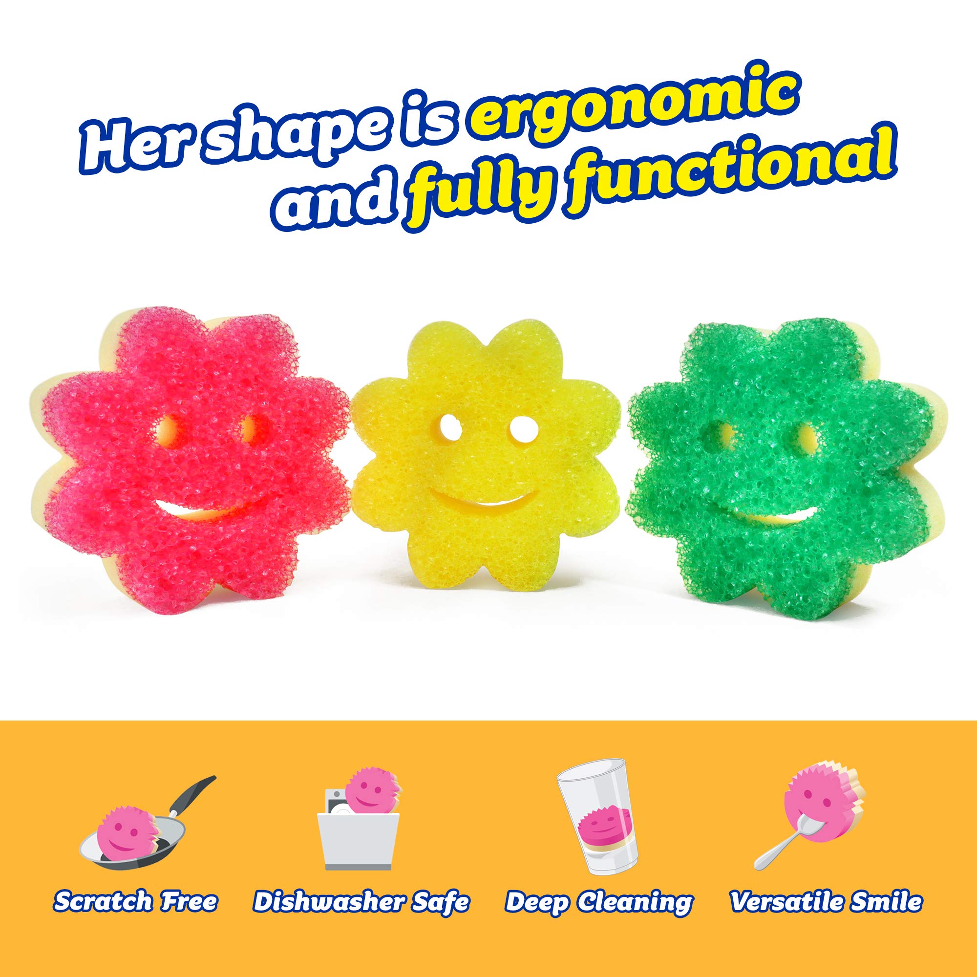 Mua Scrub Daddy Sponge Set - Scrub Mommy Power Flower Dual- Sided ...