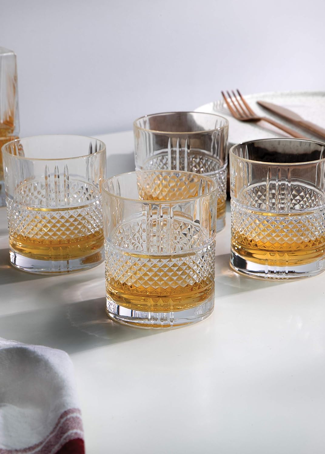 Maxwell & Williams Verona Whisky Glass Set in Gift Box, Cut Crystalline ...