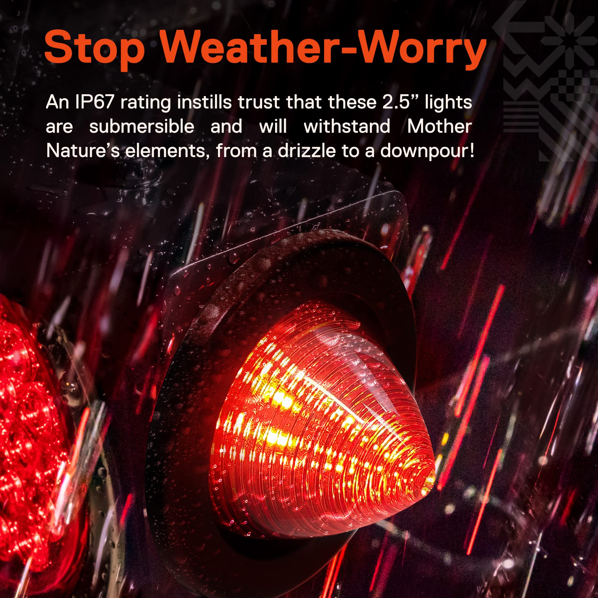 Mua TRUE MODS 2pc 2.5 Inch Round Red Beehive LED Boat Trailer Marker ...