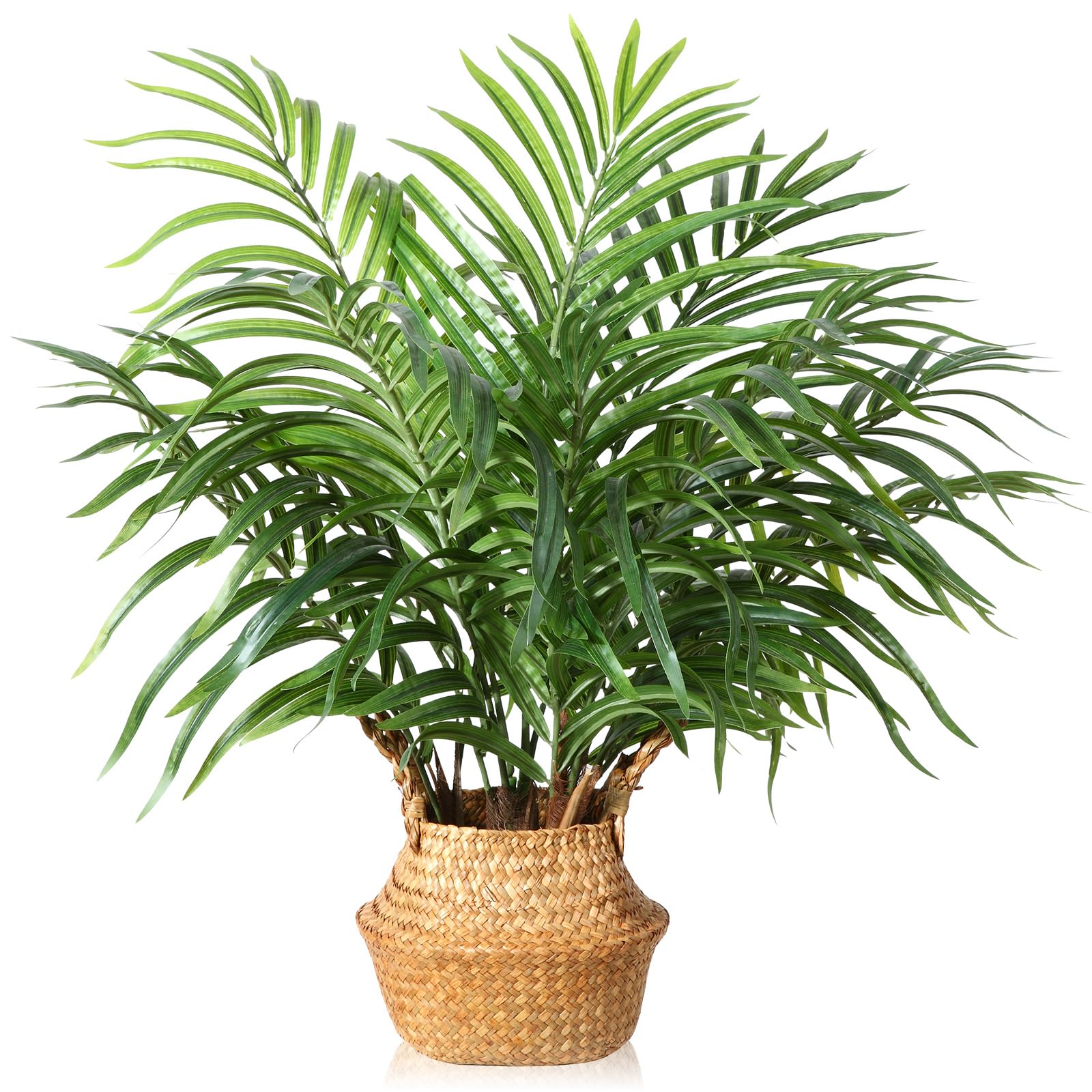 MOSADE Artificial Palm Tree 28Inch Fake Potted Areca Palm Plant with ...