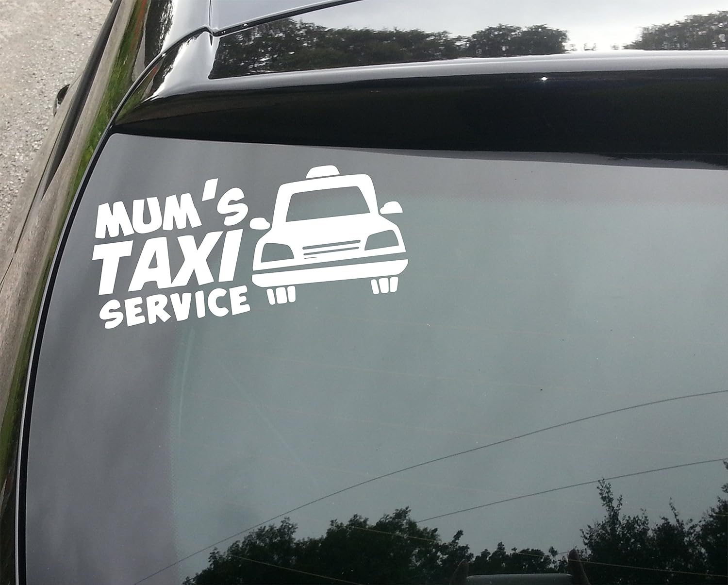 Mum's Taxi Service Funny Car/Bumper Vinyl Decal Sticker 210mm: Amazon ...