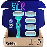 Amazon.com: Schick Hydro Silk Sensitive Women's Razor | 5-Blade Razors ...