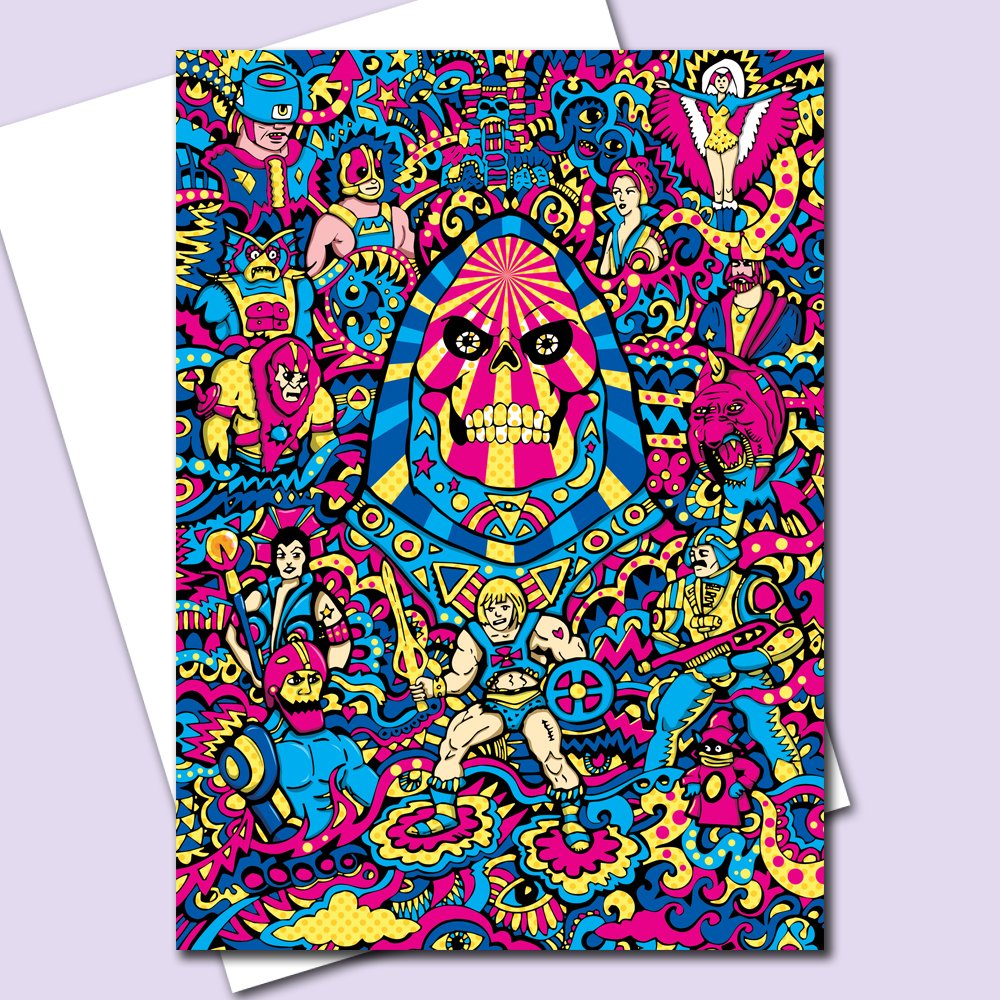 Skeletor Greeting Card / Skeletor Birthday Card / Card For Him / Retro ...