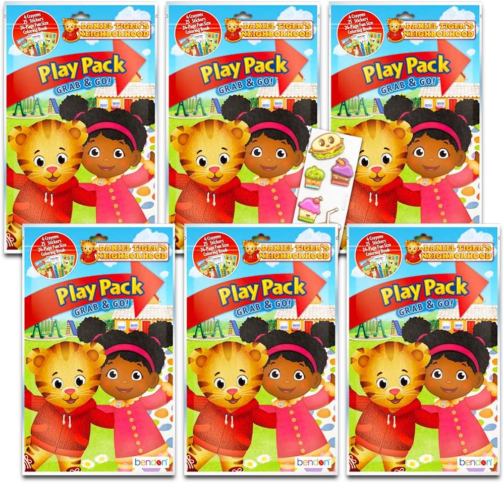 Amazon.com: Daniel Tiger's Neighborhood Party Favors Pack ~ Bundle of 6 ...