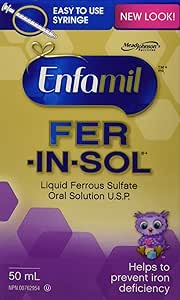 Enfamil FER-IN-SOL Liquid Ferrous Sulfate Oral Solution U.S.P, 50mL ...