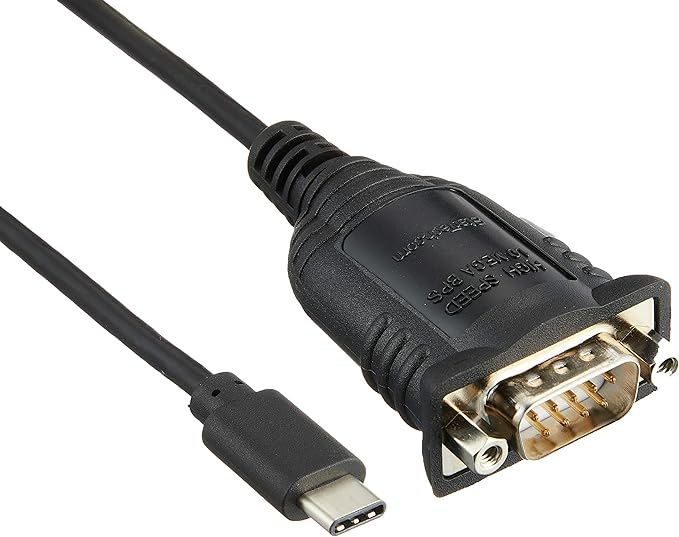 STARTECH USB C to Serial Adapter, with COM Port Retention, Windows/Mac/Linux, USB C to DB9 Cable ...