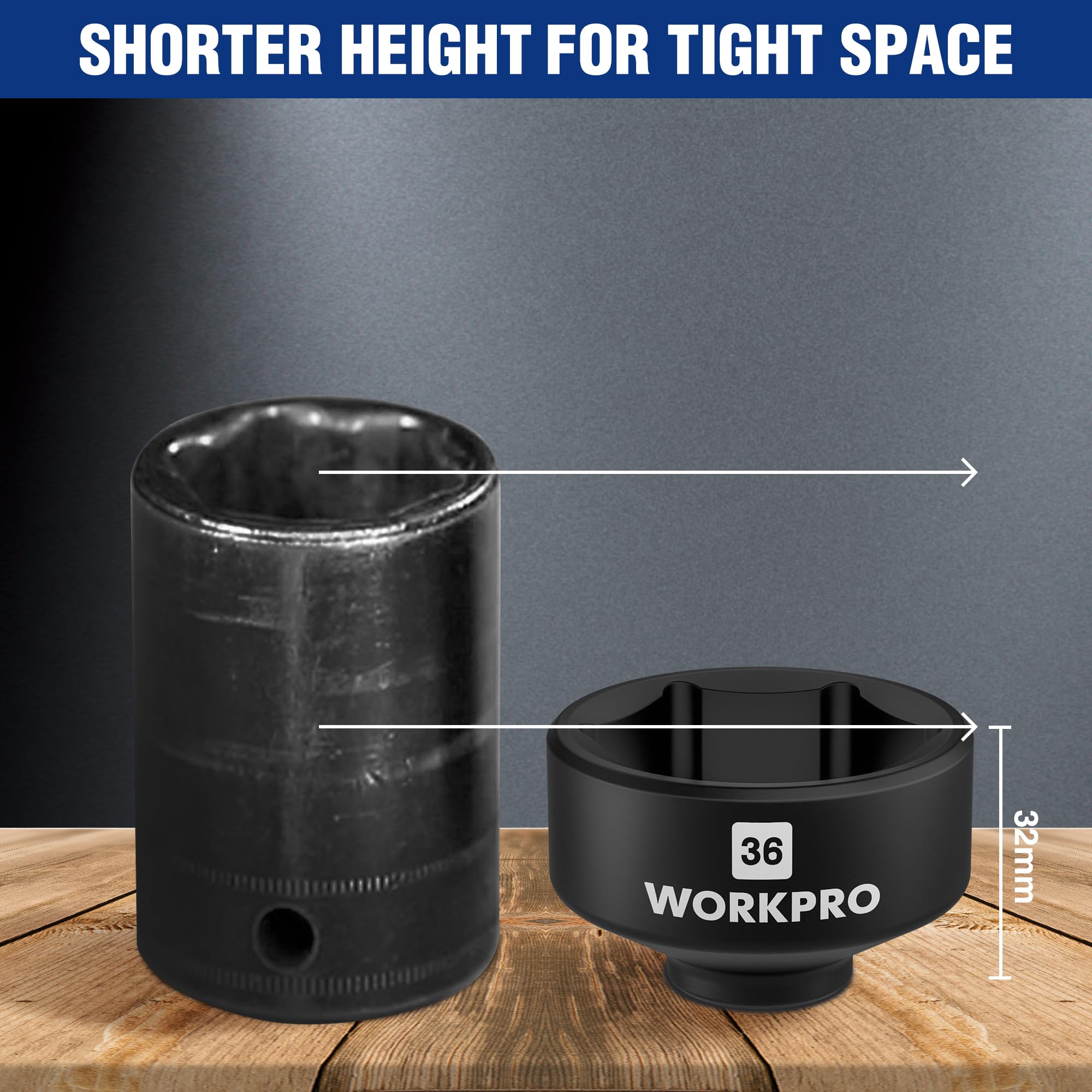 Mua WORKPRO 36mm Oil Filter Socket Wrench, Oil Filter Removal Tool, Oil ...