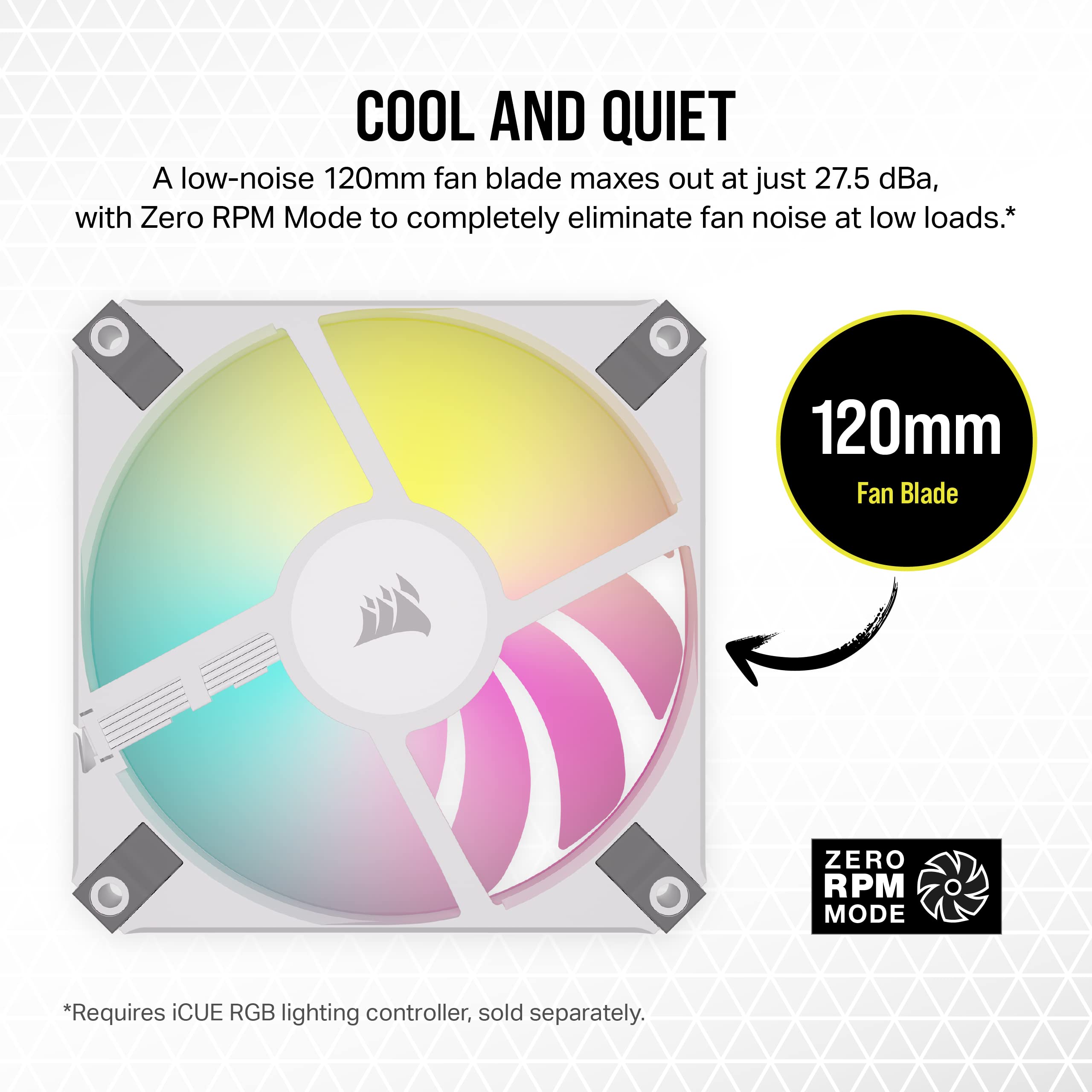 Mua Corsair AF120 RGB Slim, 120mm PWM Fluid Dynamic Bearing Fan - Thin ...