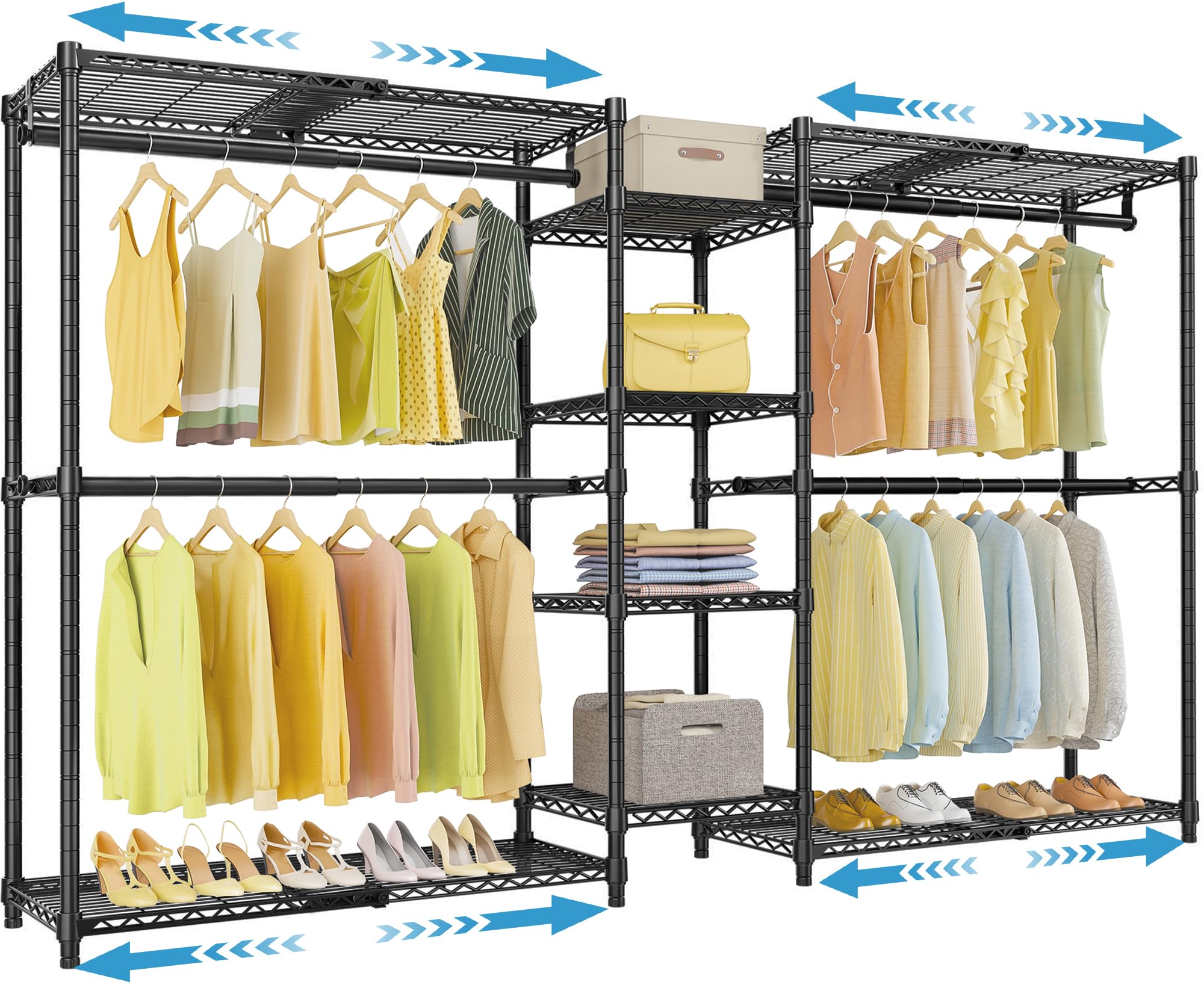 VIPEK X3 Expandable Heavy Duty Clothes Rack Adjustable from 5'2" to 8 ...