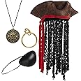 Amazon.com: Spooktacular Creations Deluxe Pirate Hat with Dreadlocks ...