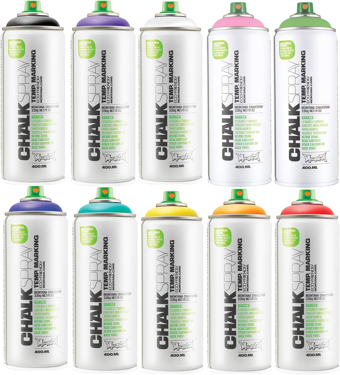 Montana Cans Chalk Spray Paint WHITE Temporary Marking Eco-Friendly ...