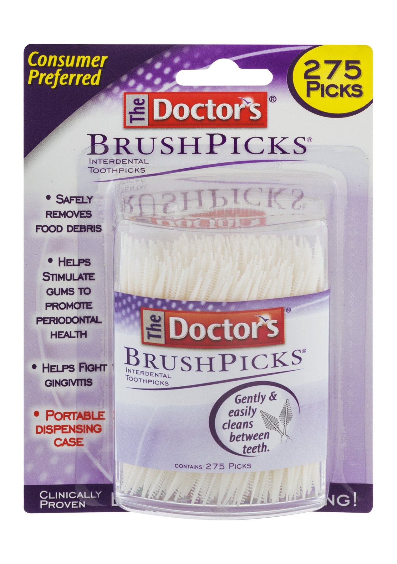 Amazon.com: The Doctor's BrushPicks Interdental Toothpicks | 120-Picks ...