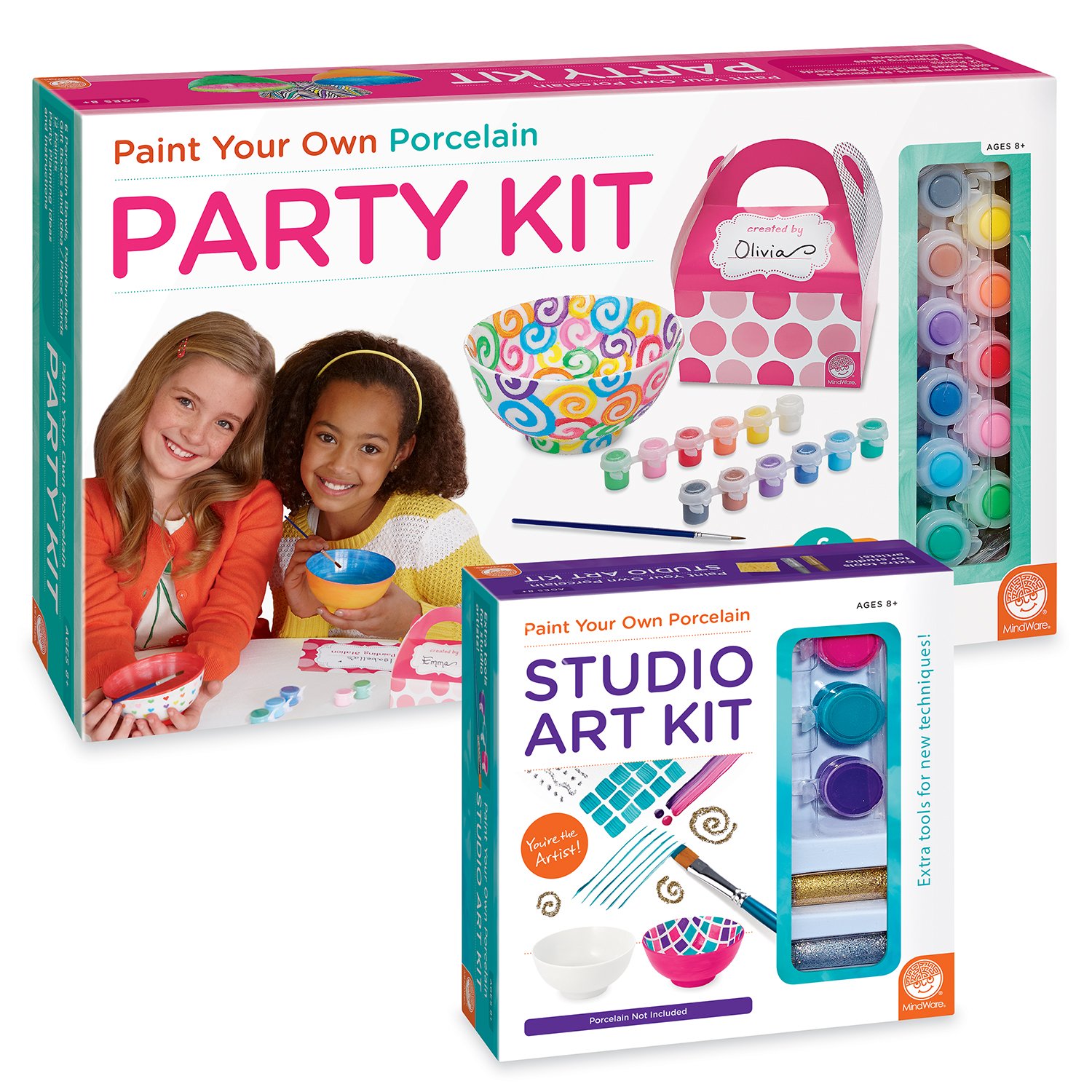MindWare Paint Your Own Porcelain Party Kit Set of 2 | Pricepulse