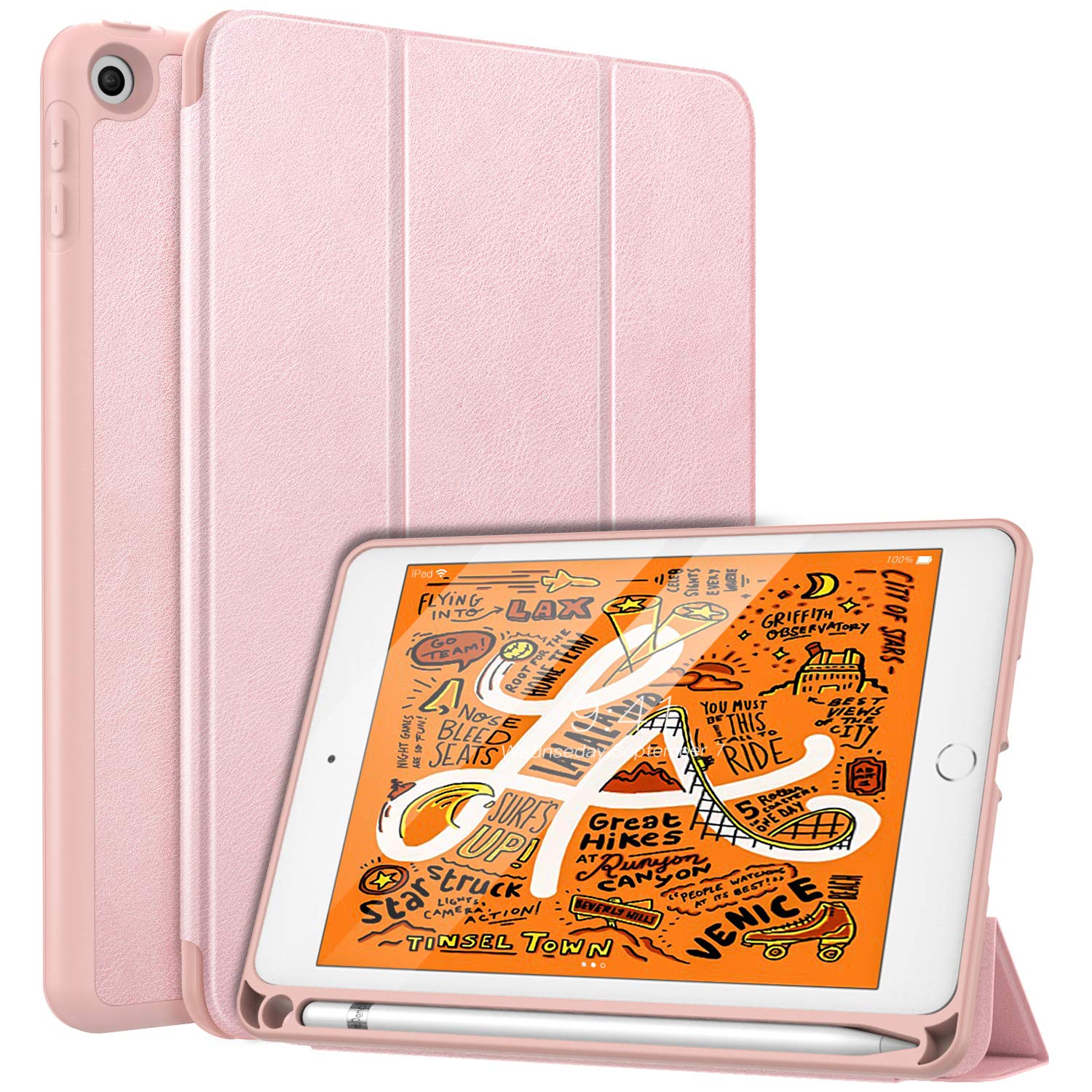 MoKo Case Fit New iPad Mini 5 2019 with Apple Pencil: Amazon.co.uk ...