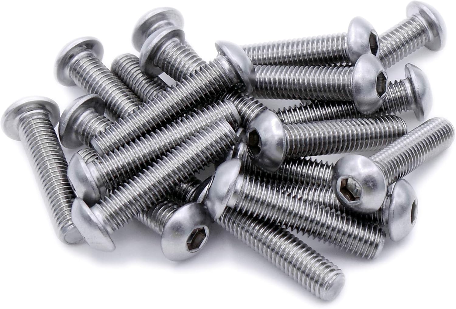 M5 5mm X 35mm Hex Socket Button Machine Screw Bolt Stainless