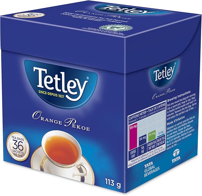 Tetley Orange Pekoe Tea, 36 Count: Amazon.ca: Grocery
