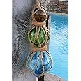 Amazon.com: Roped Buoy Set with 3 Glass Buoys Natical Decor : Home ...