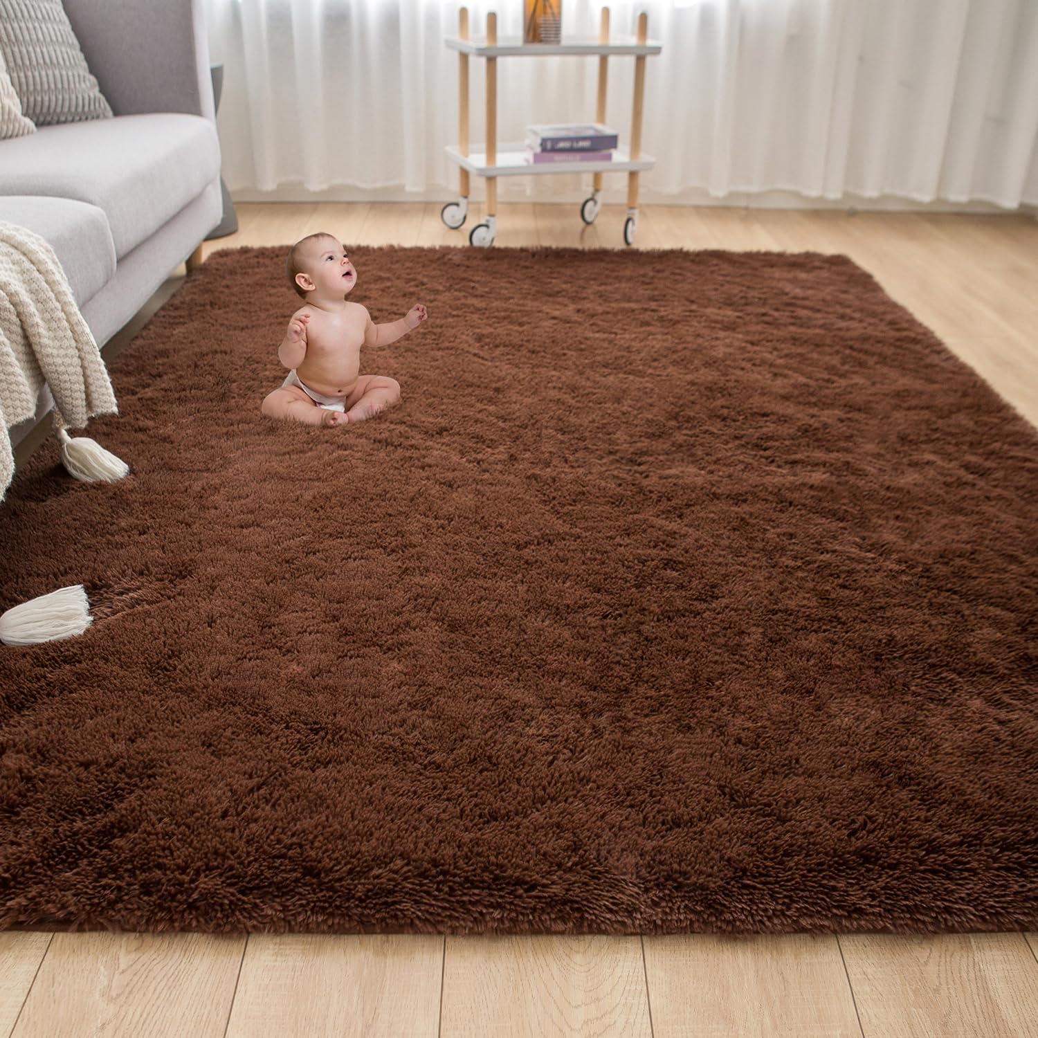Poboton Small Throw Rugs for Bedroom, 3x5 Non Slip Mini Area Rug ...