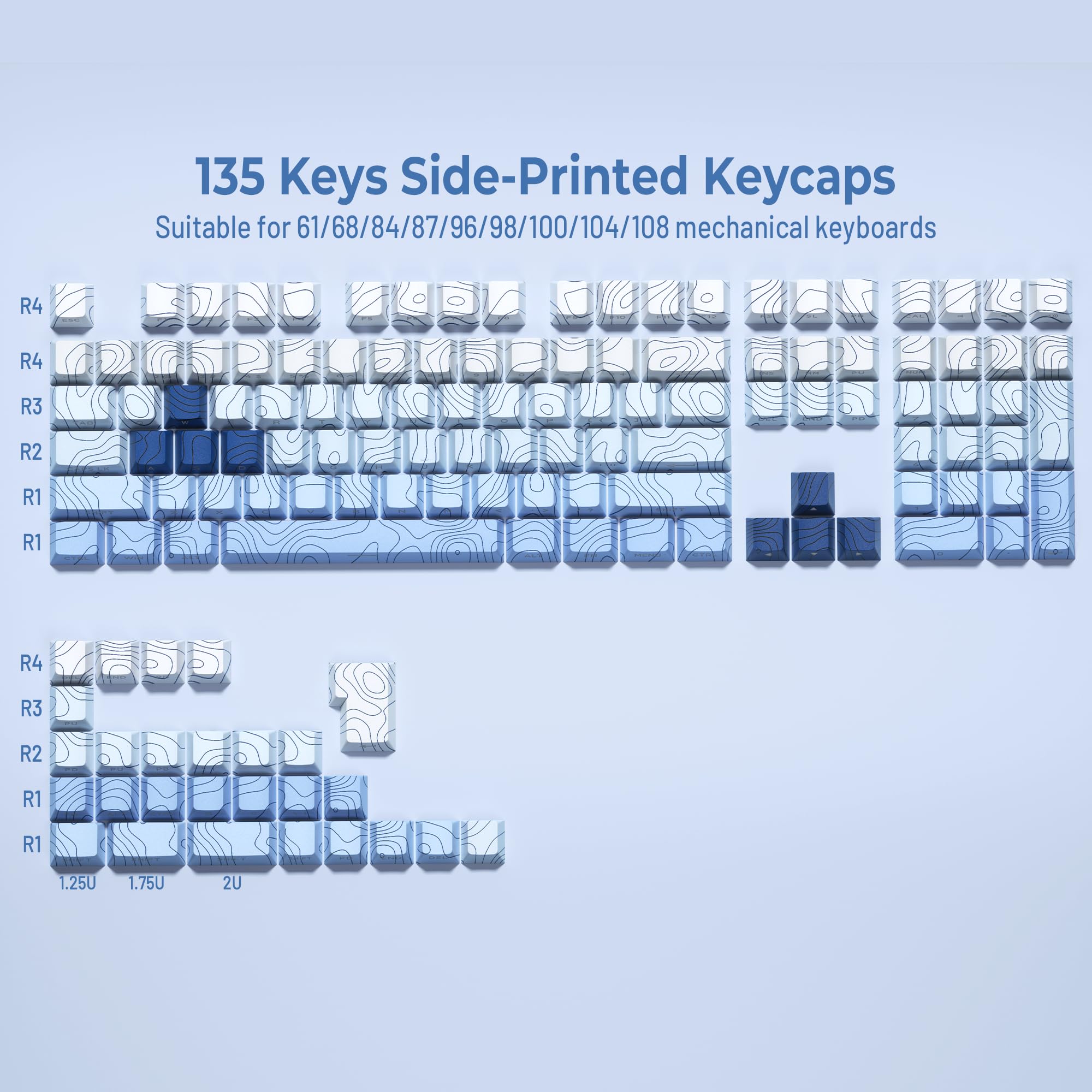 Mua XVX PBT Keycaps - Side Print Keycaps, Shine Through Custom Key caps ...