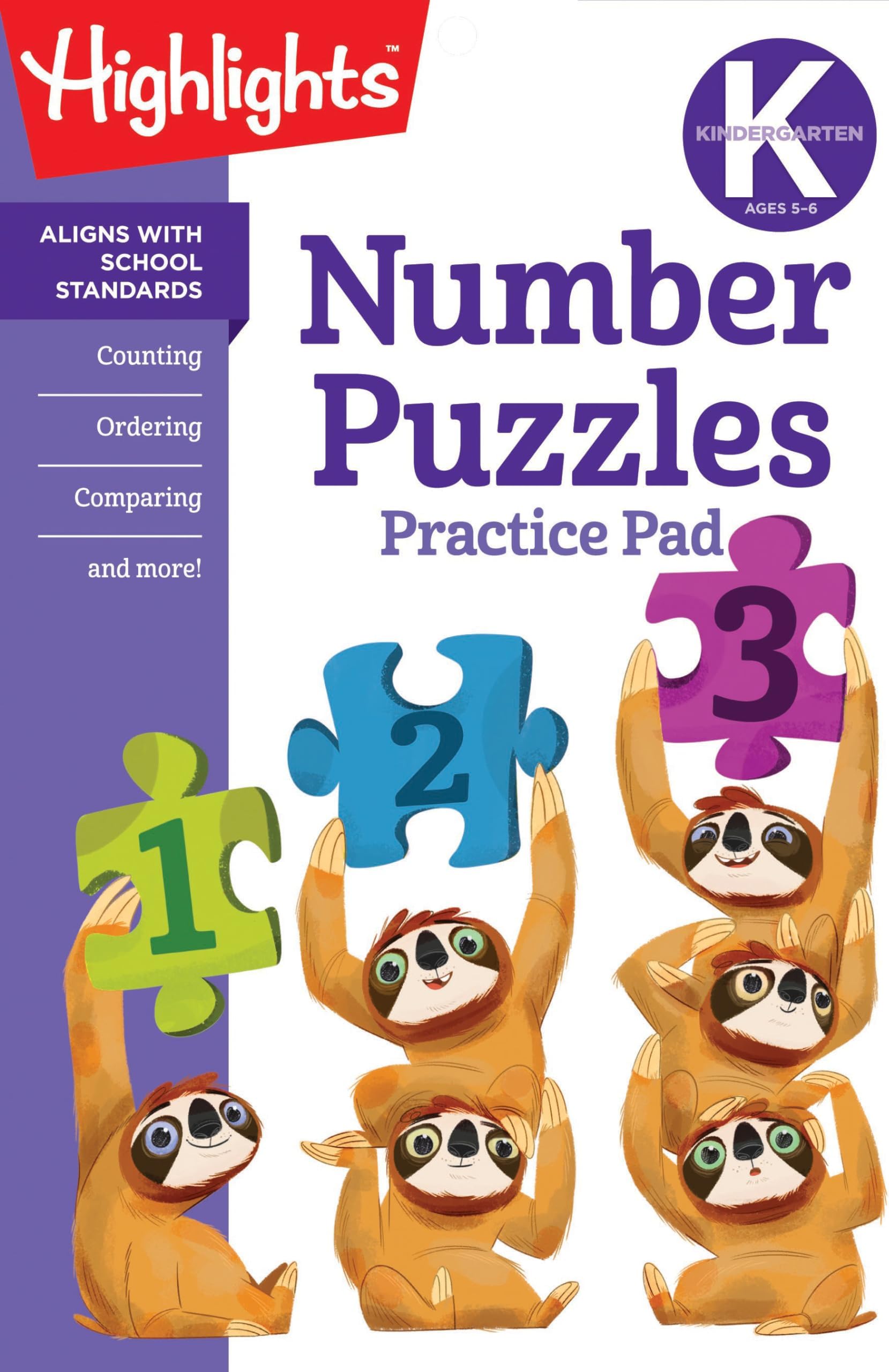 Kindergarten Number Puzzles (Highlights Learn on the Go Practice Pads ...