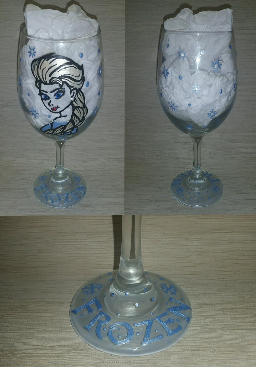 Amazon.com: FROZEN ELSA WINE GLASS: Handmade