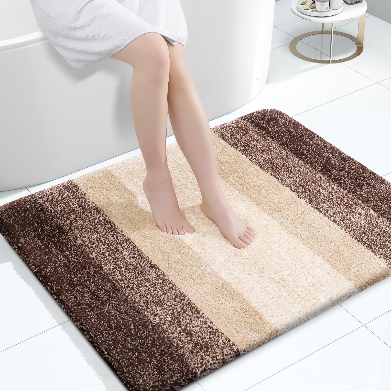 OLANLY Bathroom Rugs Mat 40x32, Extra Soft Absorbent Microfiber Bath ...