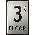 3rd Floor Sign (Brush Aluminium, 5X8)-The Mont Argent line.: Amazon.com ...