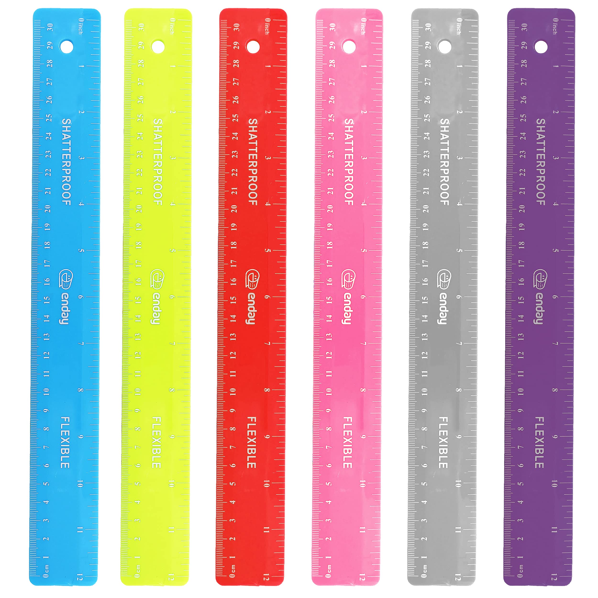 ***Missing 3*Star Emraw 12 inches (30 cm) Shatterproof Flexible Rulers ...