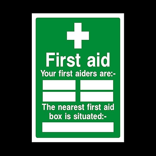First Aiders / Nearest First Aid Box Is Sign Notice Poster - 300 x 200 ...