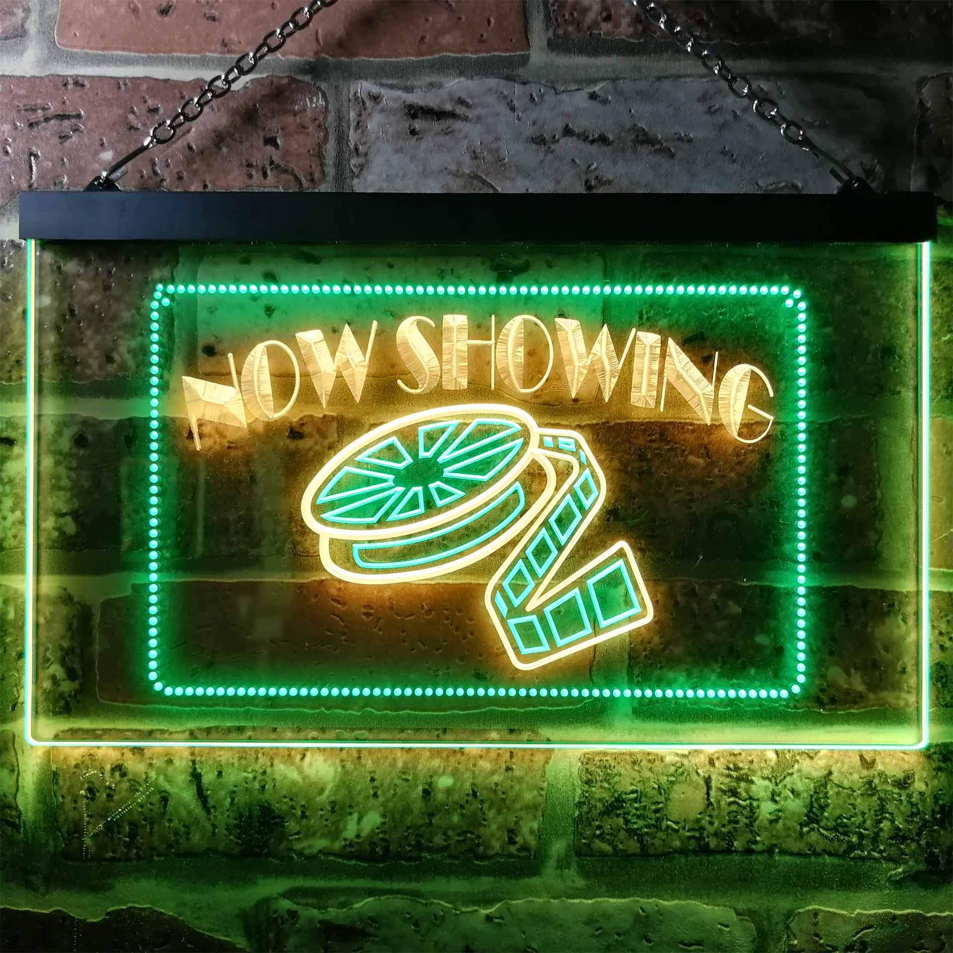 ADVPRO Now Showing Film Movie Home Theater Dual Color LED Neon Sign ...
