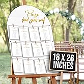 Amazon.com: STOFINITY Wedding Seating Chart Board Display For Reception - Rustic Seating Chart ...