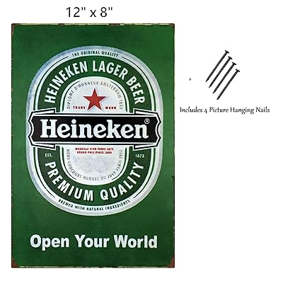 Heineken Lager Vintage Metal Beer Tin Sign - Premium Australia | Ubuy