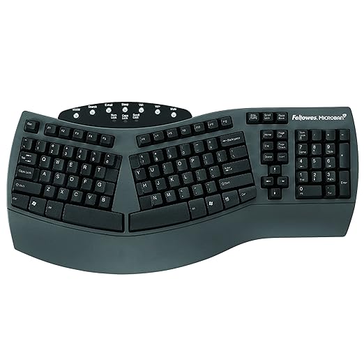 Fellowes Microban Split Design Keyboard Black: Amazon.in: Electronics