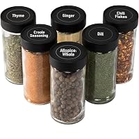AllSpice 118ml Glass Spice Jars (Same Size as Penzeys and Spice House ...