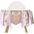 Amazon.com: One Deer Themed High Chair Banner - Girls 1st Birthday ...