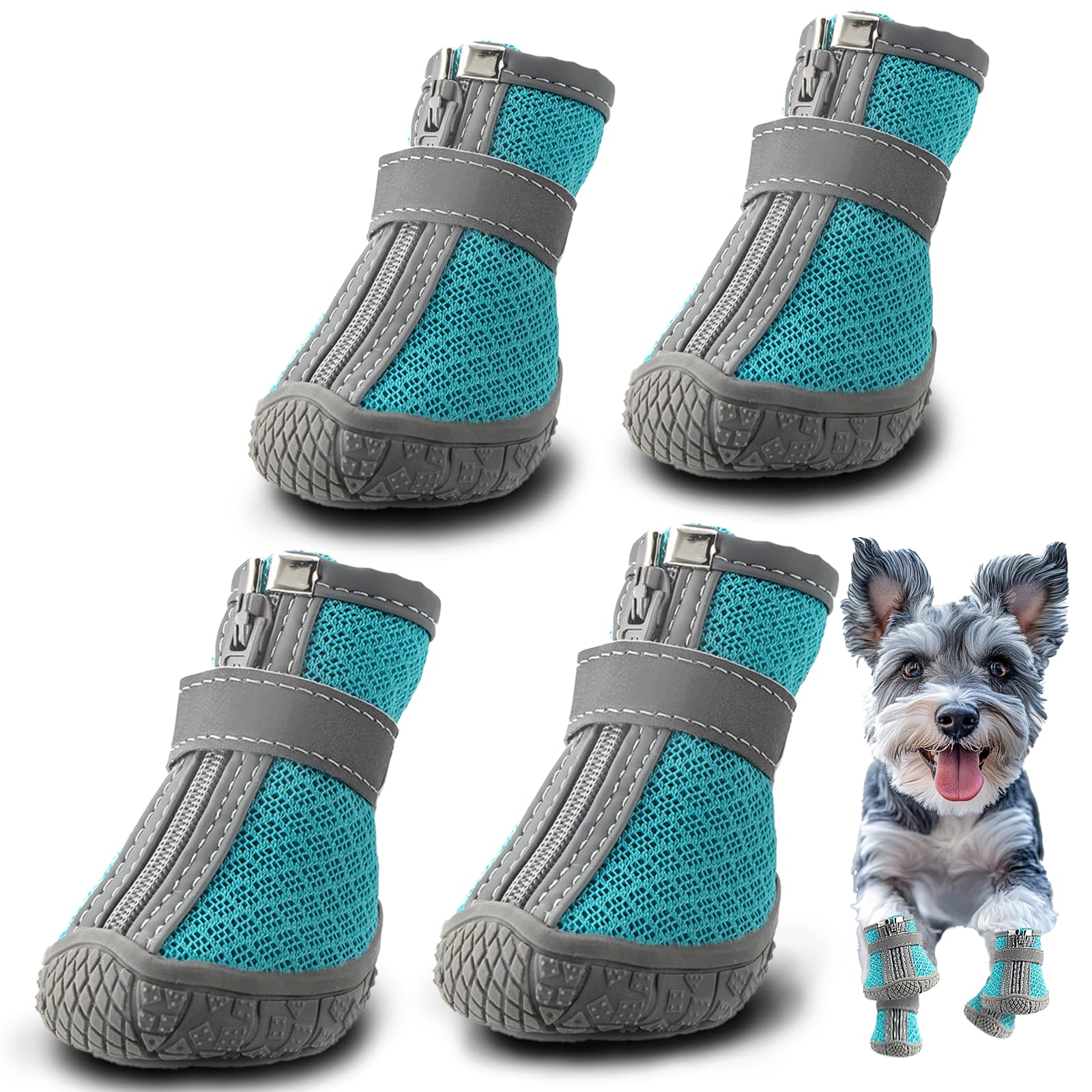 Hcpet Dog Shoes for Small Dogs, Breathable Dog Boots & Paw Protectors ...