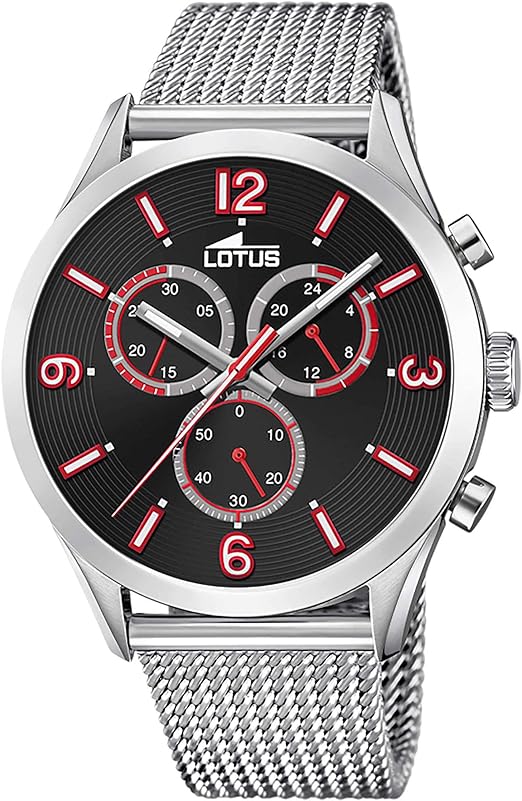 Lotus Mens Chronograph Quartz Watch with Stainless Steel Strap 18637/C ...