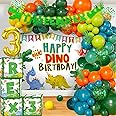 Amazon.com: Cocomigo Three Rex Birthday Decorations Boy, Dinosaur ...