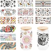 Amazon.com: UPSYTIO Halloween UV DTF Cup Wrap - Horror Printed 16oz Libbey Glass Cup Wrap, Ready ...