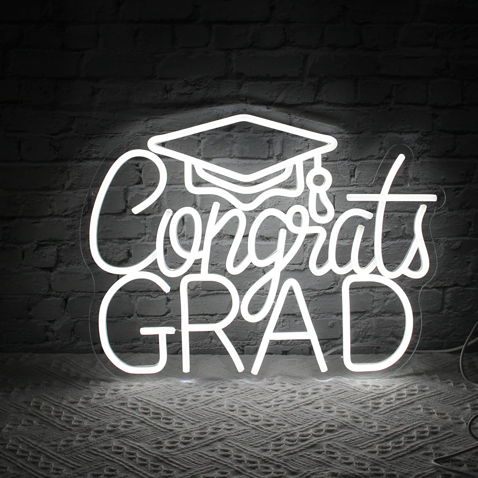 Jesalah Congrats Grad Neon Sign Led letters Neon Sign Graduation Party ...