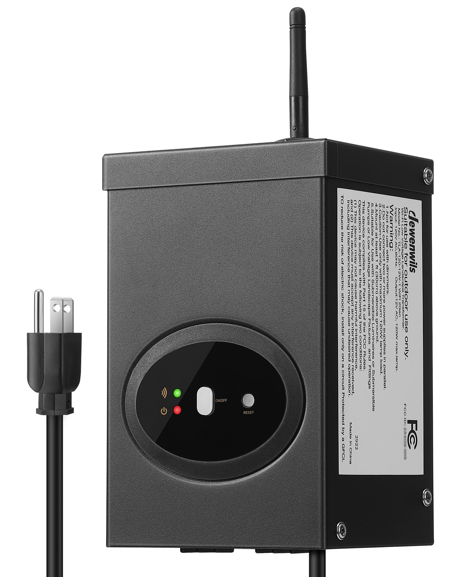 DEWENWILS Smart Low Voltage Landscape Transformer 120W, 120V AC to 12V ...
