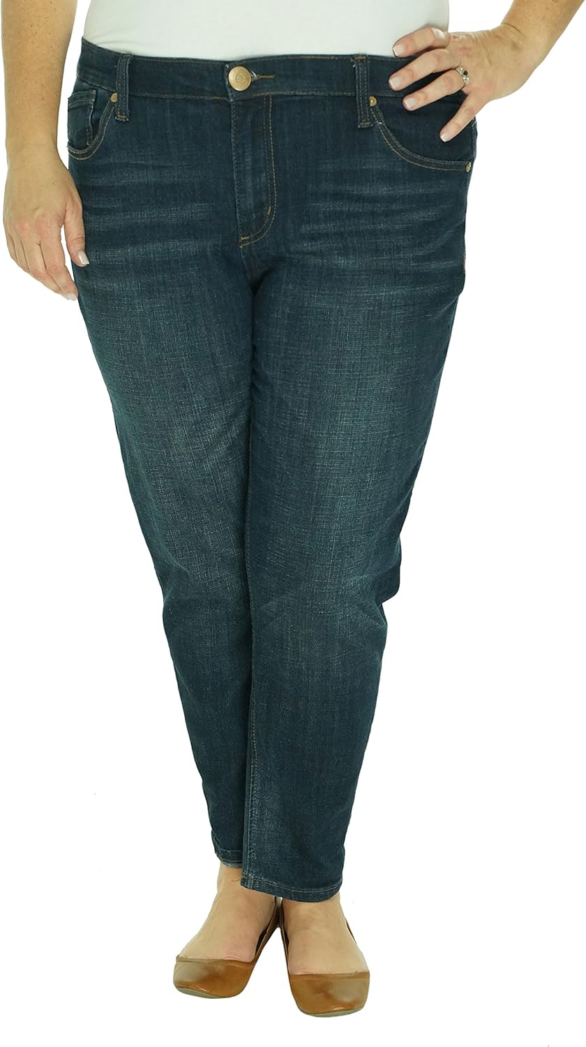 Seven7 Women's Plus Size 28" Easy Fit Skinny Jean, Unstoppable, 14W at ...