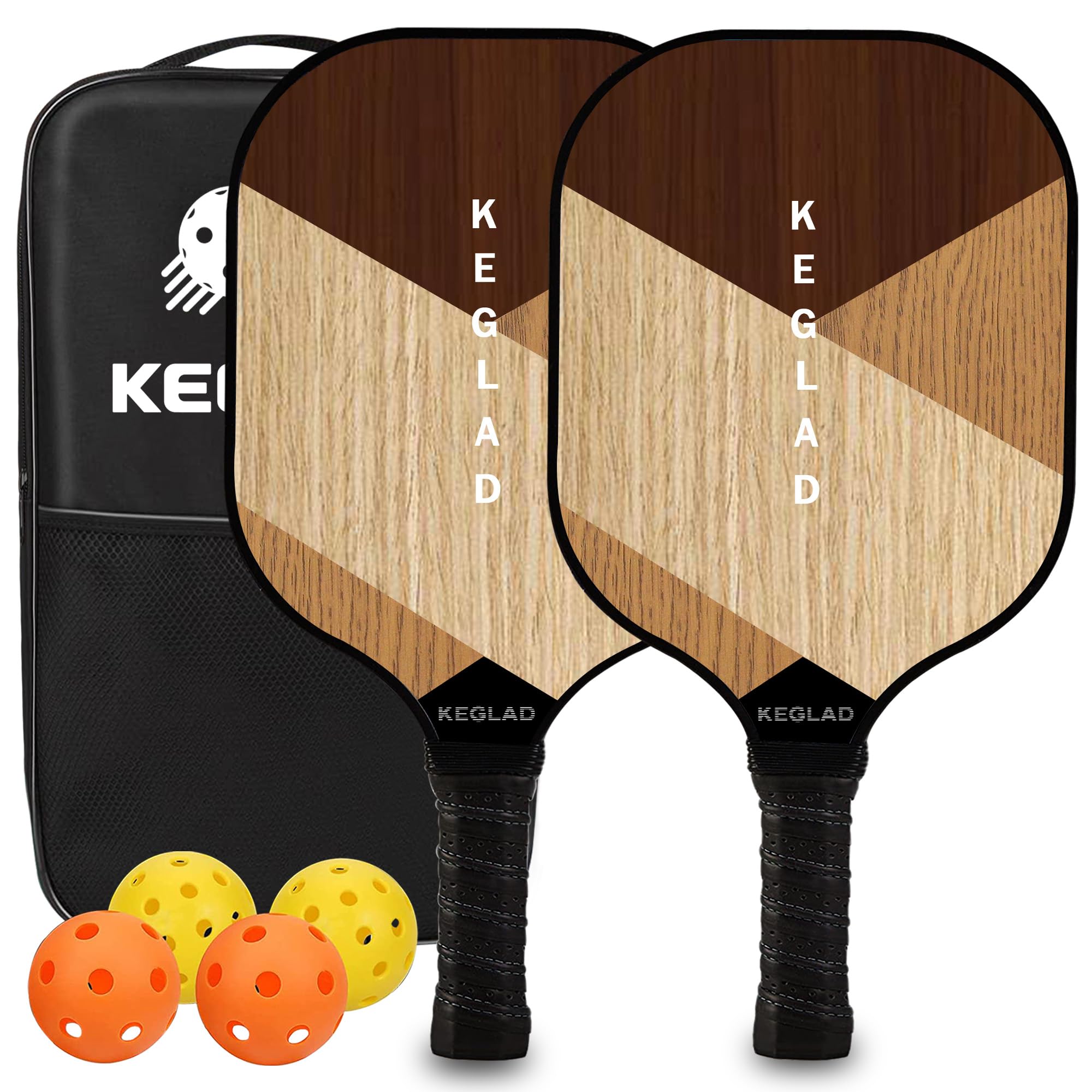 KEGLAD Pickleball Paddles, Graphite Pickleball Paddles Set of 2 ...