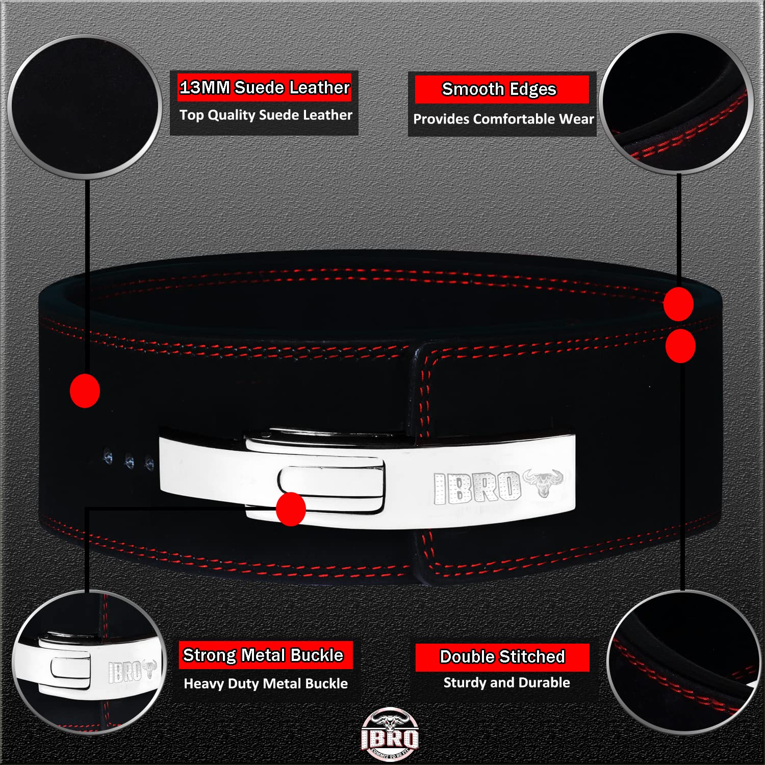 Mua IBRO Powerlifting Lever Gym Belt – Power 8MM, 10MM or 13MM Extreme ...